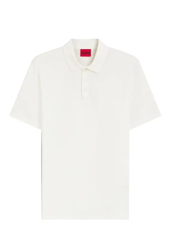 Hugo Slim-fit Polo In Mercerized Cotton - White