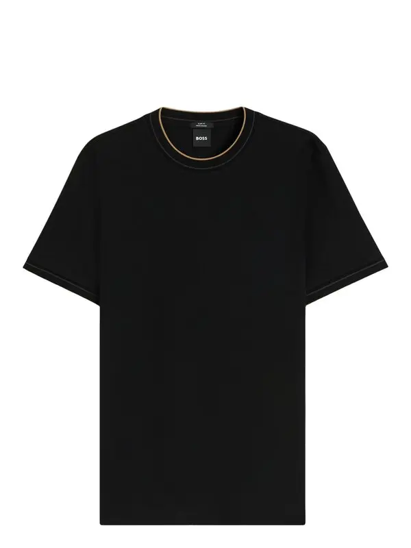 BOSS Slim-fit Cotton T-shirt With Crew Neck - Black