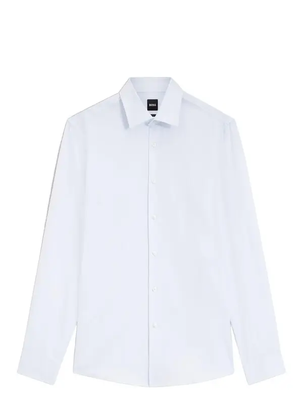 BOSS Slim-fit Shirt In Refined Italian Cotton - Light Blue