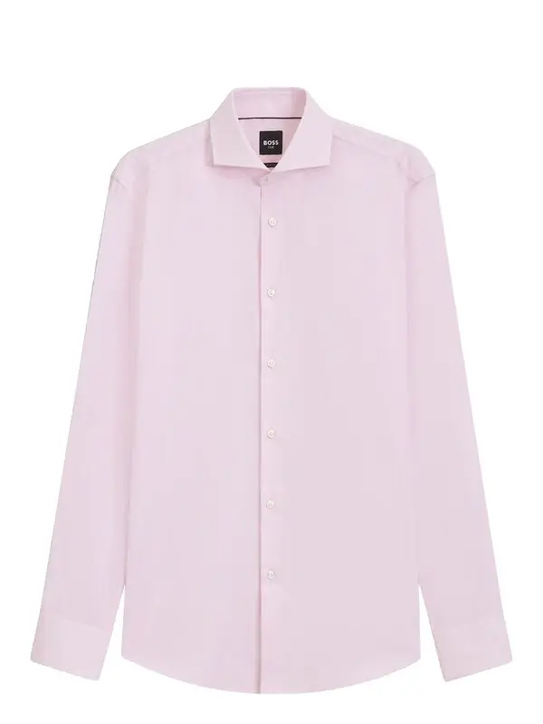 BOSS One Slim-fit Shirt In Wrinkle-resistant Oxford Cotton - Pink
