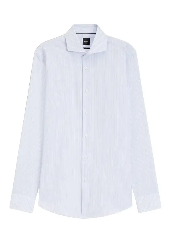 BOSS Slim-fit Shirt In Wrinkle-free Cotton - Light Blue