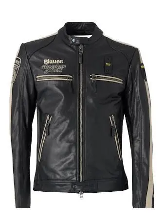 BLAUER. Garner Leather Jacket - Black