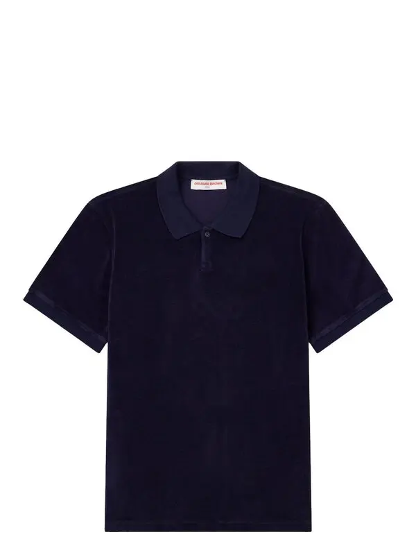 Orlebar Brown Bruno Cotton-terry Polo Shirt - Blue