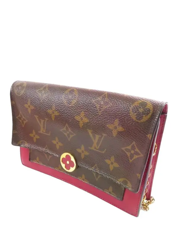 LOUIS VUITTON Portefeuille Flore Monogram Crossbody Bag - Brown