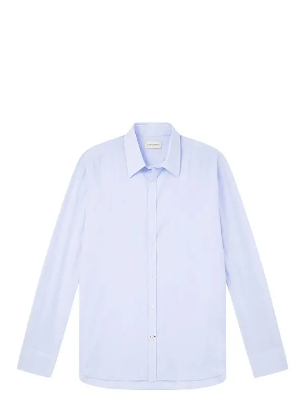 Oliver Peoples Conduit Classic Cotton-poplin Shirt - Blue