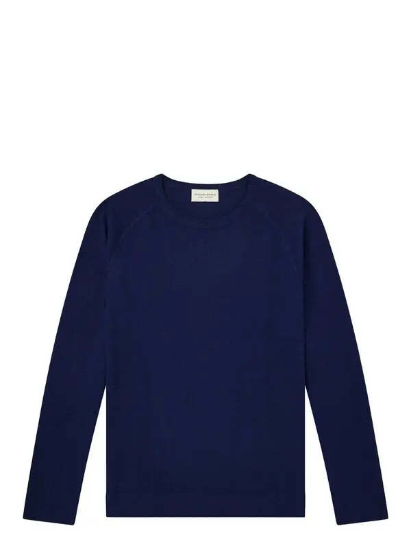 Officine Générale Cashmere Crewneck Sweater - Blue