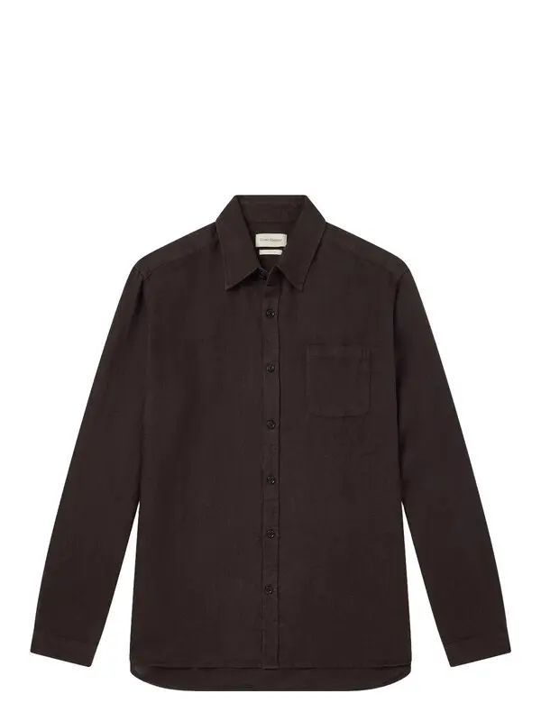 Oliver Peoples New York Linen Shirt - Brown