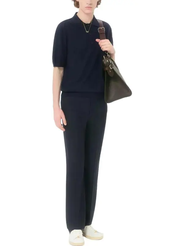 Valentino Garavani Wool Polo With Vlogo Embroidery - Blue