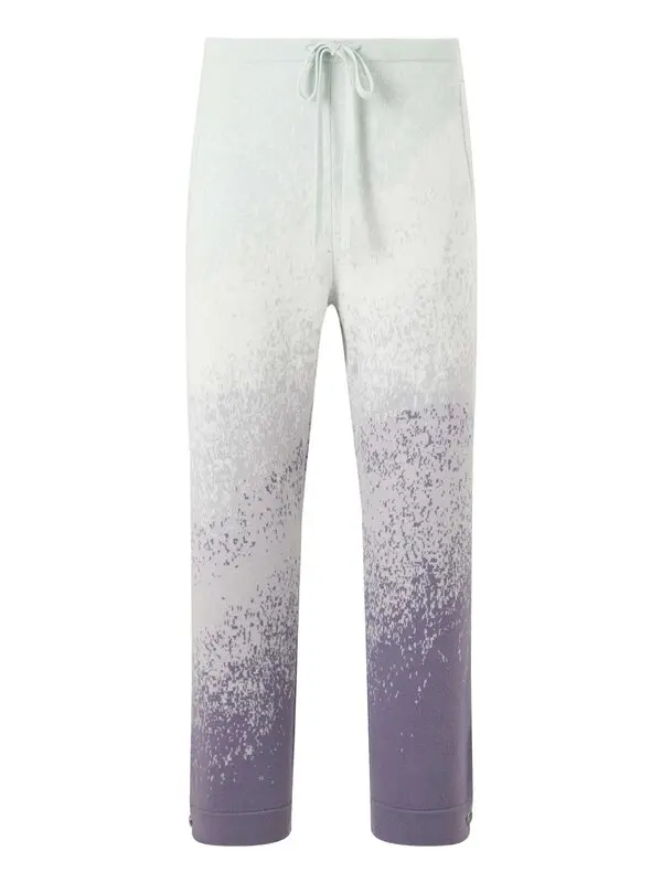 GOD'S TRUE CASHMERE Ombré Straight-leg Cashmere Trousers - Blue