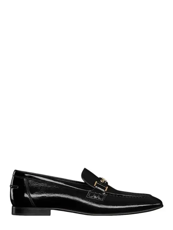 Dior Monsieur Loafer In Crinkled Patent Calfskin - Black Crinkled Patent Calfskin