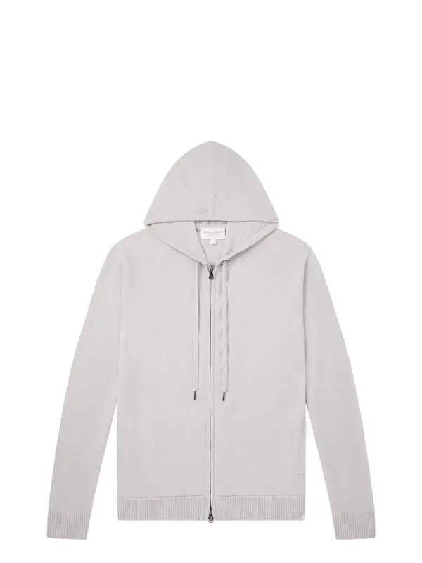 Derek Rose Finley Cashmere Hoodie - Gray
