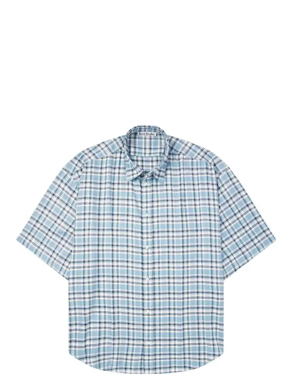 Acne Studios Checked Woven Shirt - Blue
