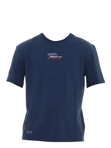 BLAUER. Front Logo Cotton T-shirt - Blue