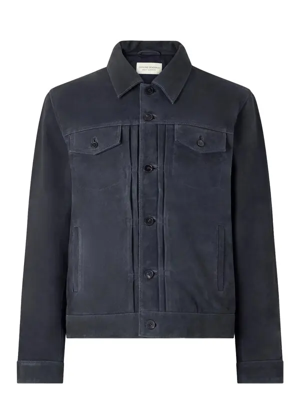Officine Générale Liam Suede Jacket - Black