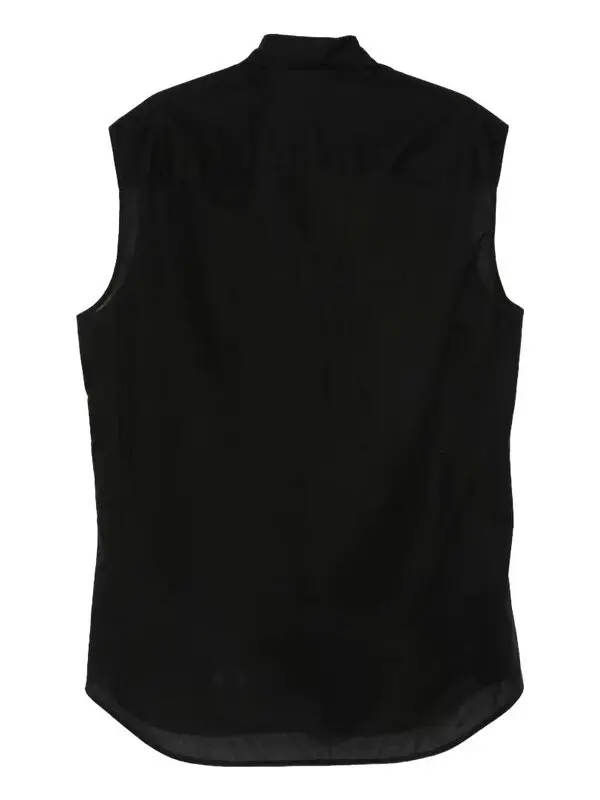 ANN DEMEULEMEESTER Sleeveless Band Collar Shirt - Black