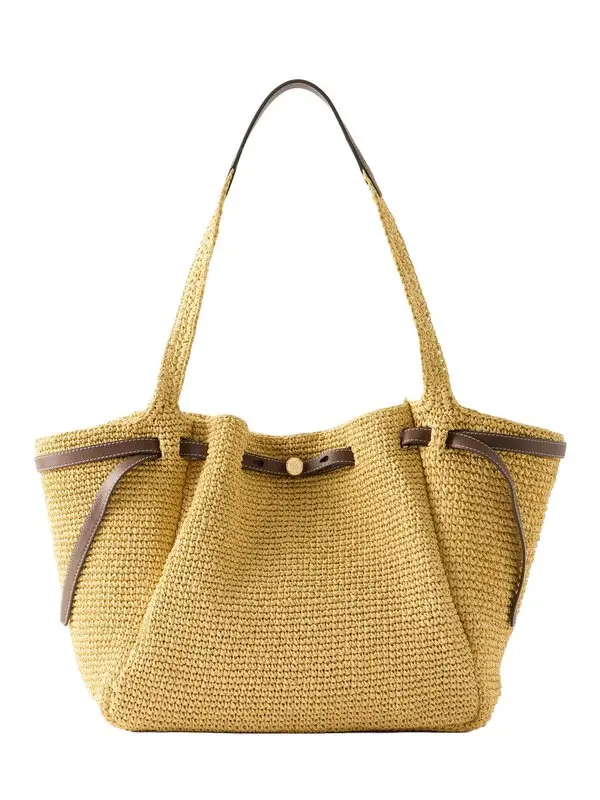 Tory Burch Romy Straw Tote Bag - Neutrals