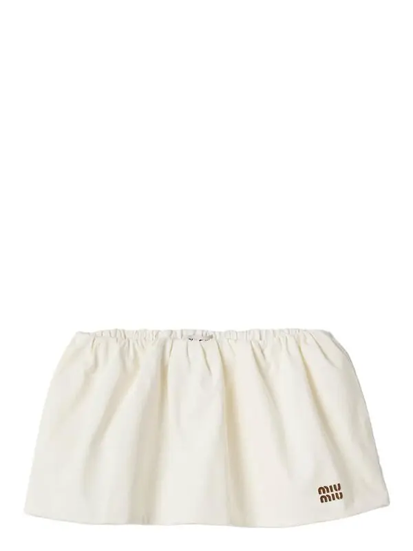 Miu Miu Jersey Mini Skirt - White