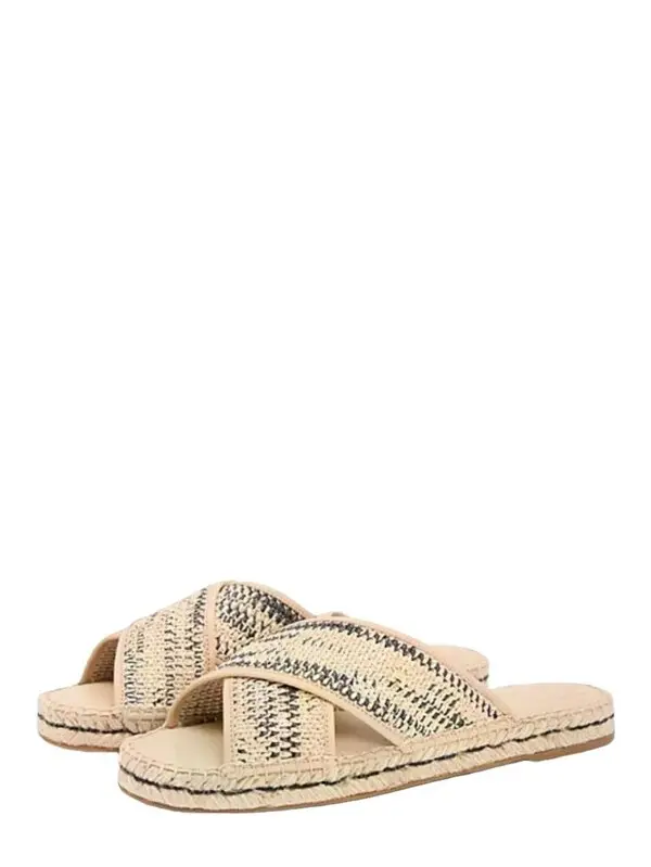 Tommy Hilfiger Woven Crossover-strap Espadrilles - Neutrals