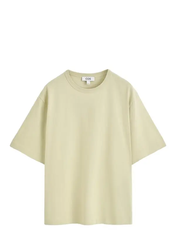 Cos Relaxed Garment-washed Cotton T-shirt - Green