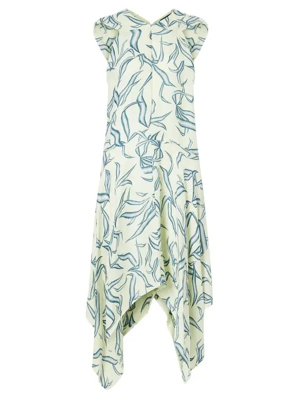 Proenza Schouler Sybella Floral Print Linen And Silk-blend Maxi Dress - Yellow