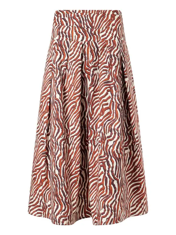 Proenza Schouler White Label Nessa Printed Cotton-blend Maxi Skirt - Red