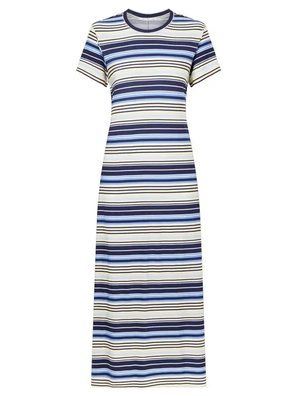 Proenza Schouler White Label Noelle Striped Jersey Maxi Dress - Blue