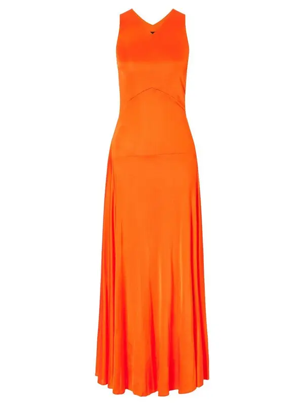 Proenza Schouler Naia Satin-jersey Maxi Dress - Orange