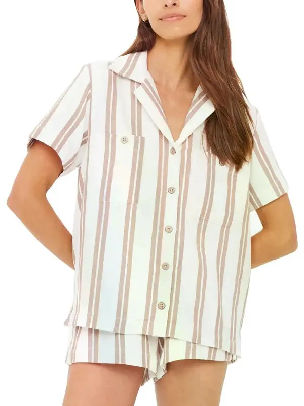 The Upside Baja Katia Striped Shirt - White