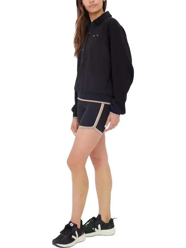 The Upside Elle Button-up Polo Shirt - Black