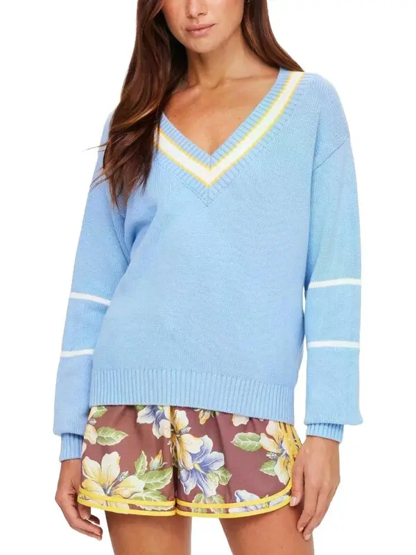 The Upside Josette V-neck Sweater - Blue