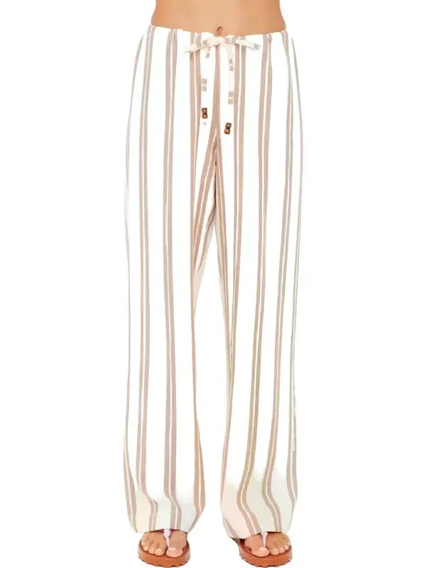 The Upside Baja Charli Striped Trousers - White
