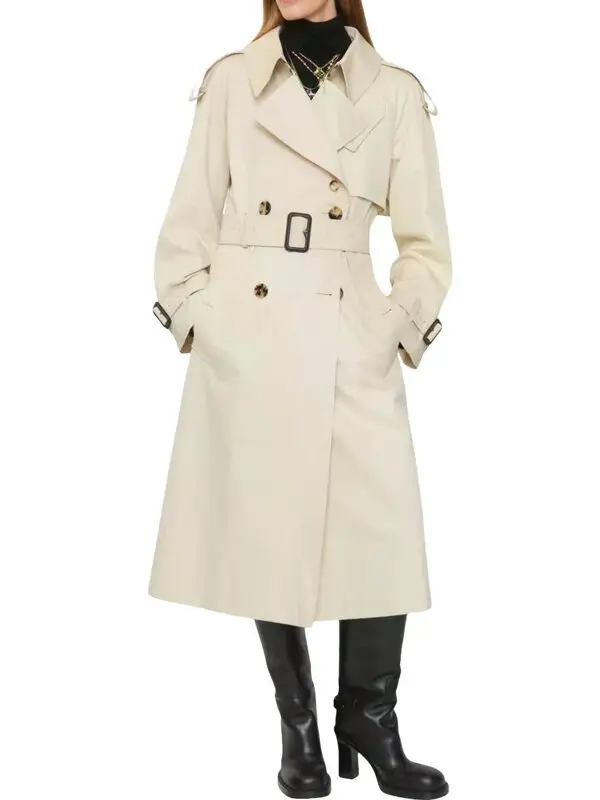 Burberry Long Gabardine Fitzrovia Trench Coat - Neutrals