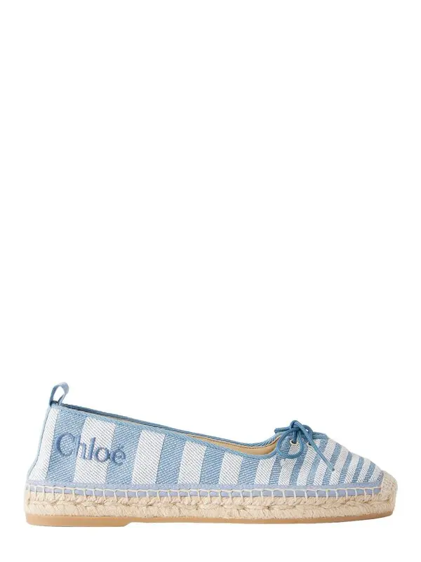 Chloé Striped Espadrilles - Blue