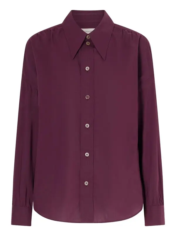 LEMAIRE Cotton Muslin Shirt - Grape