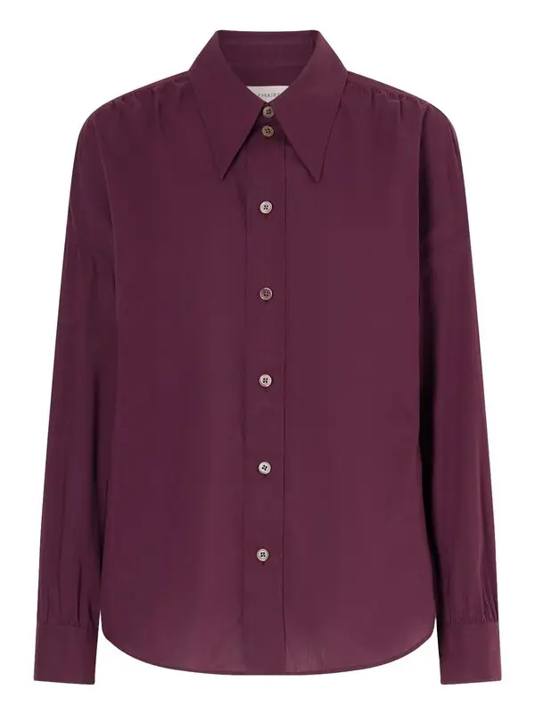 LEMAIRE Cotton Muslin Shirt - Purple