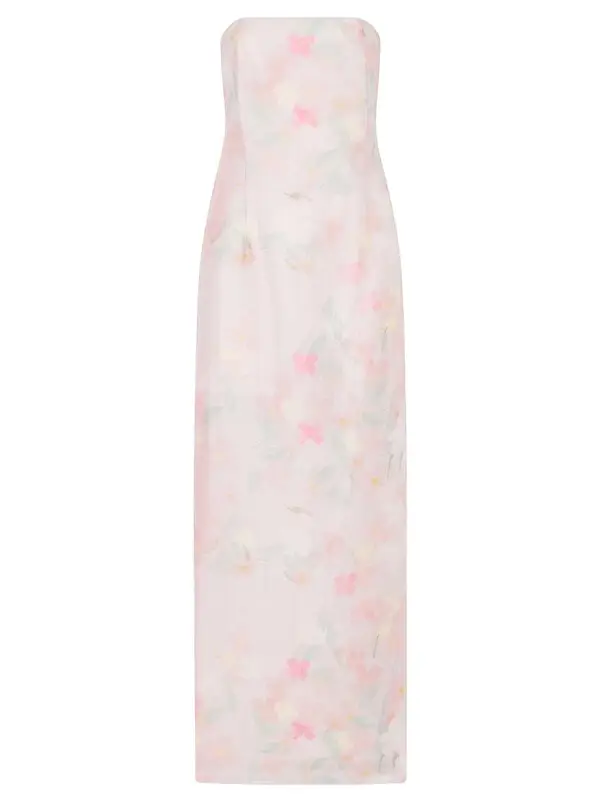 Bernadette Elora Strapless Floral-print Maxi Dress - Pink