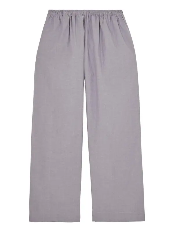 DEIJI STUDIOS Ease" Organic Cotton Straight-leg Pants - Purple