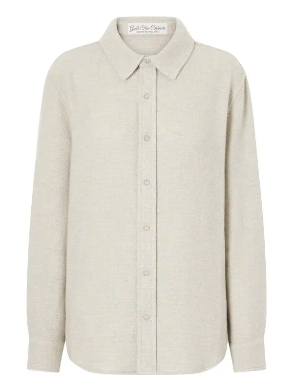 GOD’S TRUE CASHMERE God's True Cashmere Checked Cashmere Shirt - Gray