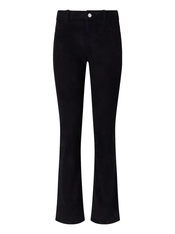 Stouls Dean Suede Flared Pants - Black