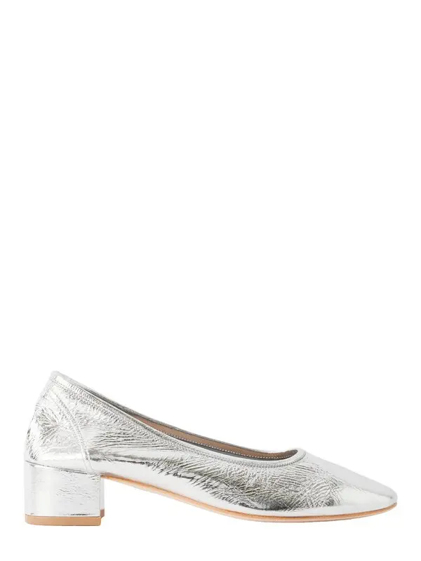 MARYAM NASSIR ZADEH Roberta Leather Ballet Flats - Silver
