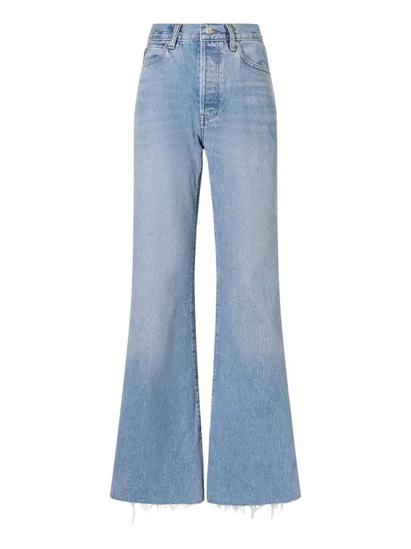 FRAME The Lax High-rise Flared Jeans - Blue