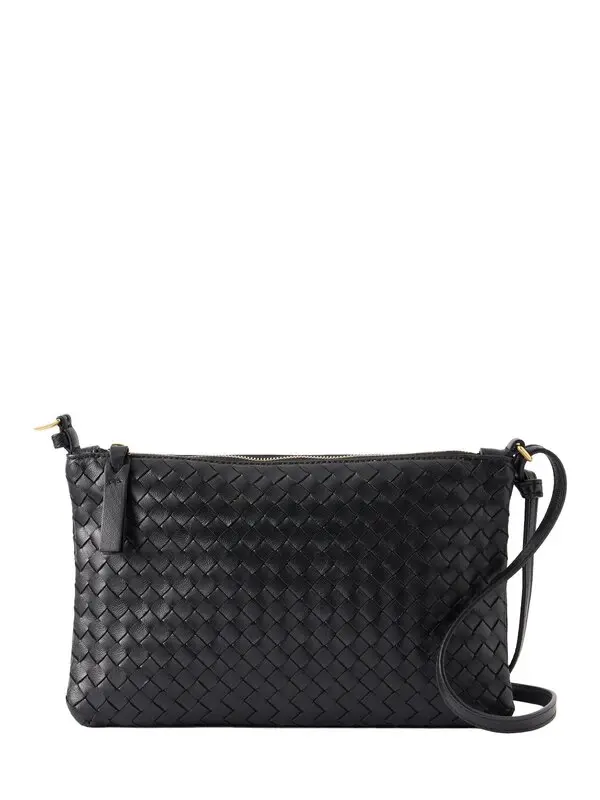 Bottega Veneta Intrecciato Leather Pouch - Black