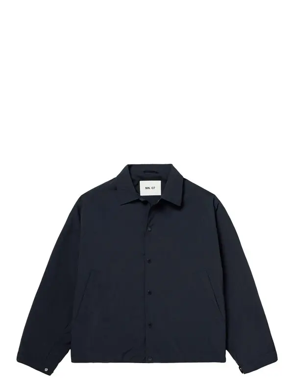 Nn07 Recycled Shell Snap-front Jacket - Navy