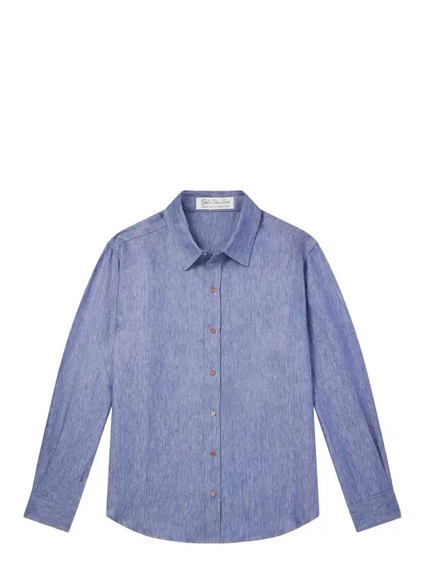 GOD'S TRUE CASHMERE Linen Shirt - Blue
