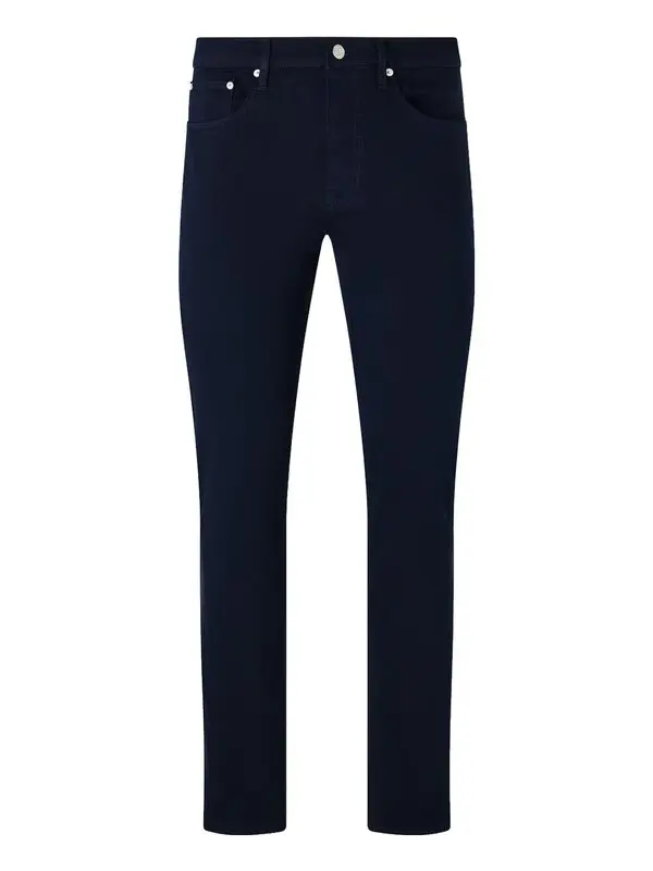 FRAME Modern Straight Leg Twill Trousers - Blue