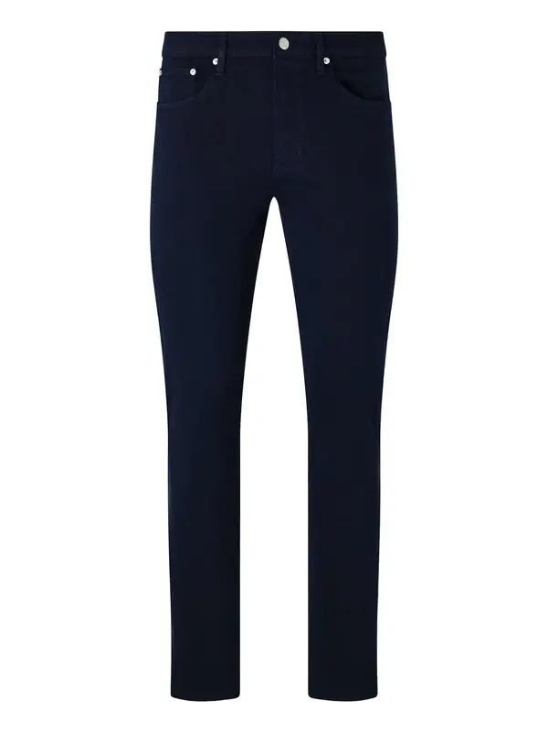 FRAME Modern Straight Leg Twill Trousers - Navy