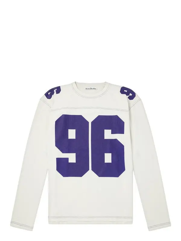 Acne Studios Exfold Printed Cotton-jersey T-shirt - Neutrals