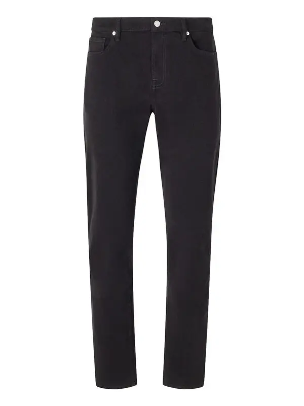 FRAME L'homme Slim-fit Stretch Lyocell-blend Trousers - Black