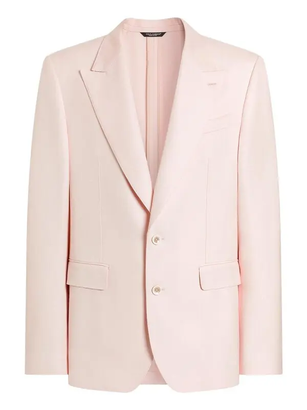 Dolce & Gabbana Sicilia Light Single-breasted Viscose Jacket - Pink