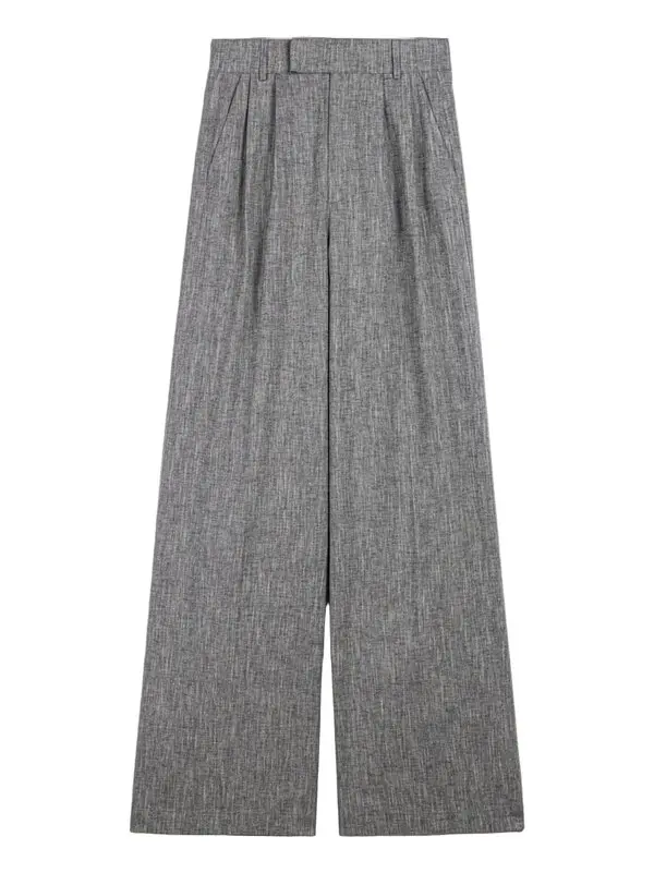 NOCTURNE Wide-leg Tailored Trousers - Grey